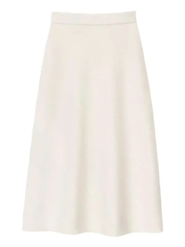 Iris Von Arnim Briara Wool Skirt - Neutrals