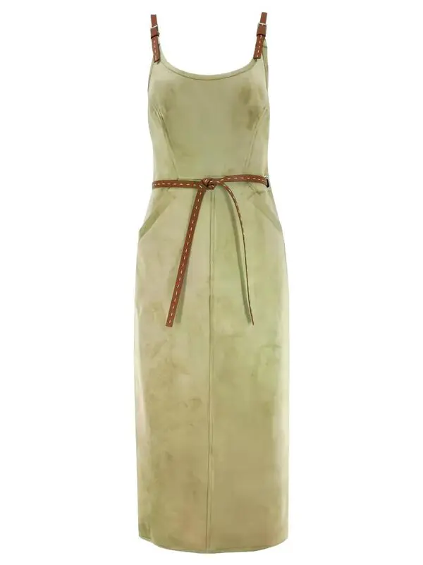 Alexis Melinda Suede Dress - Green