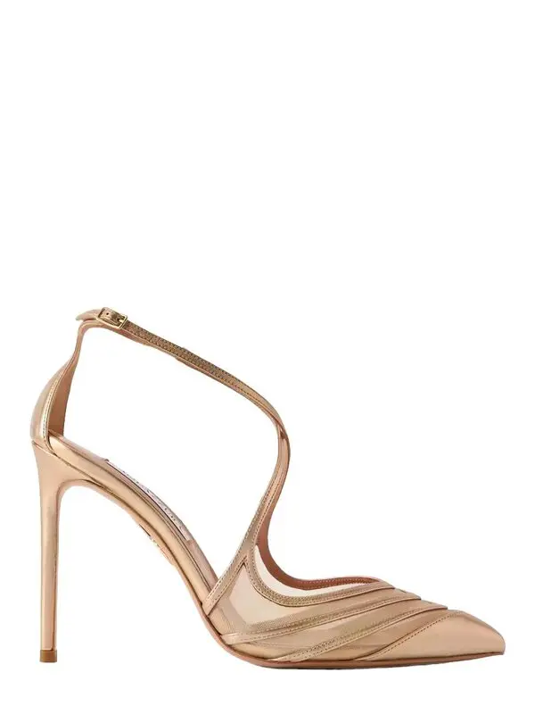 AQUAZZURA T-strap Leather Pumps - Pink