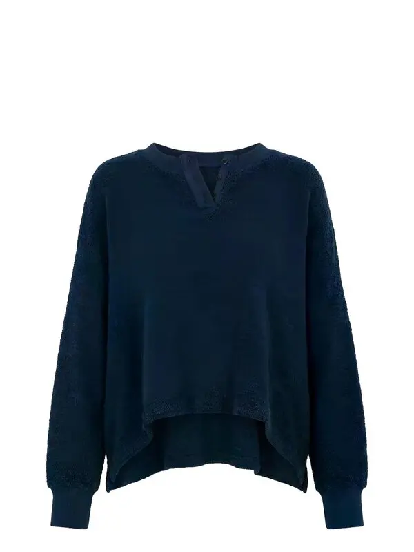 ASKK NY Great Jones V-neck Sweatshirt - Blue