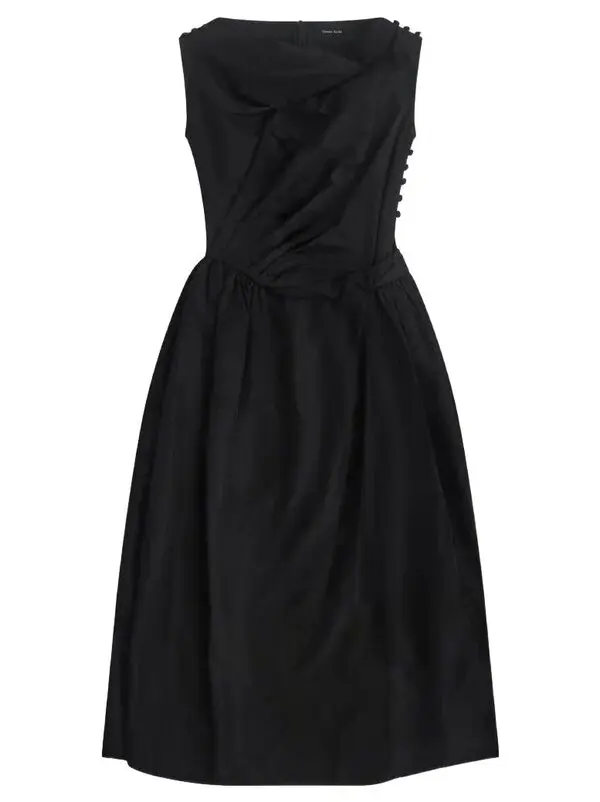 Simone Rocha Draped Midi Dress - Black