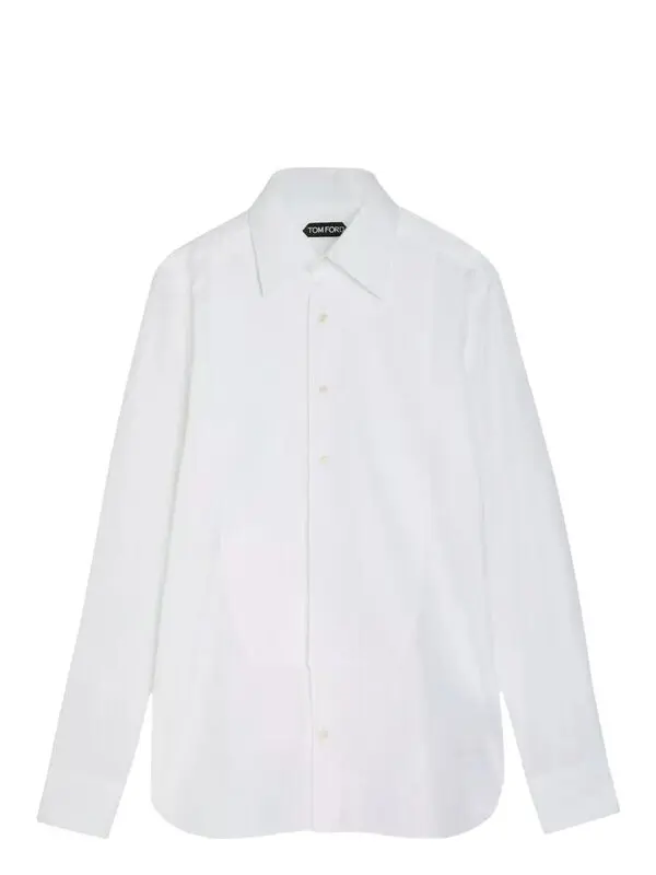 TOM FORD Optical Plain Button-up Shirt - White