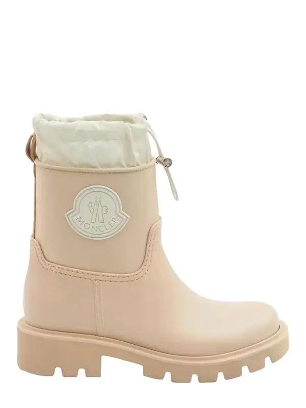 Moncler Logo-patch Boots With Drawstring Closure - Neutrals