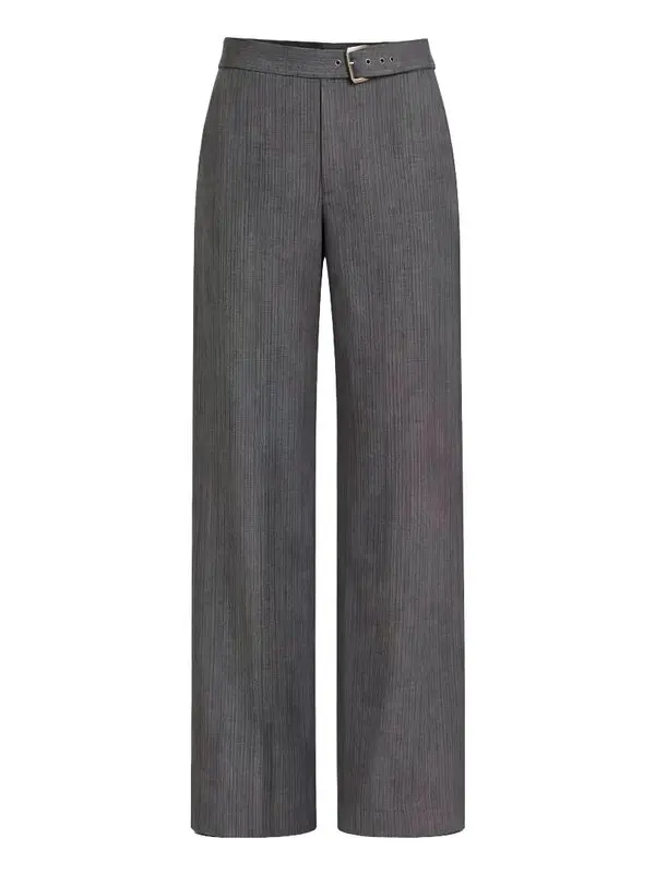 ANN DEMEULEMEESTER Belted Trousers - Grey