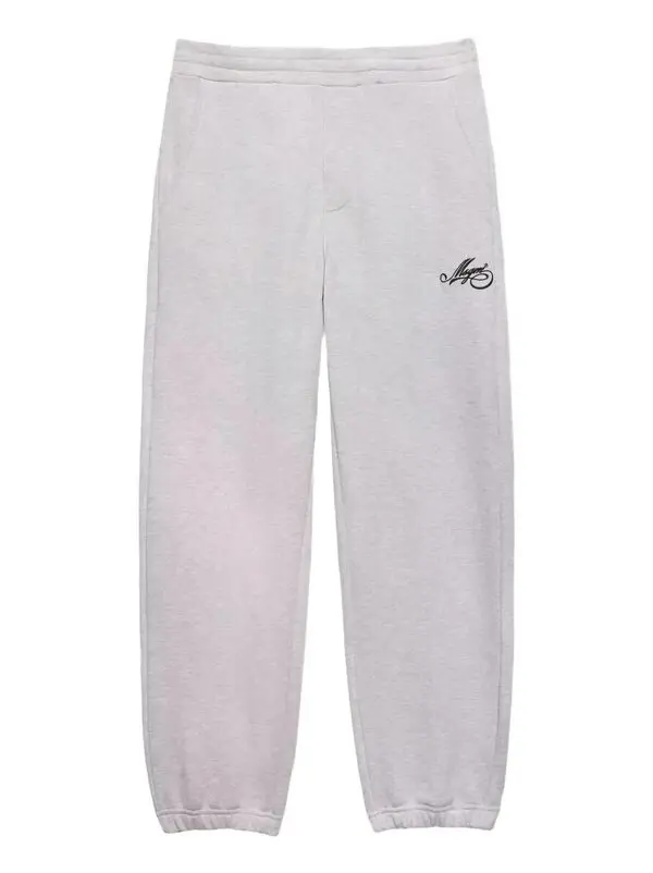 MSGM Logo-detail Cotton Track Pants - Grey