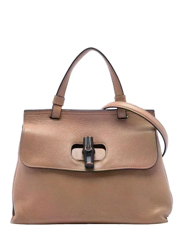 Gucci Small Leather Daily Satchel - Brown