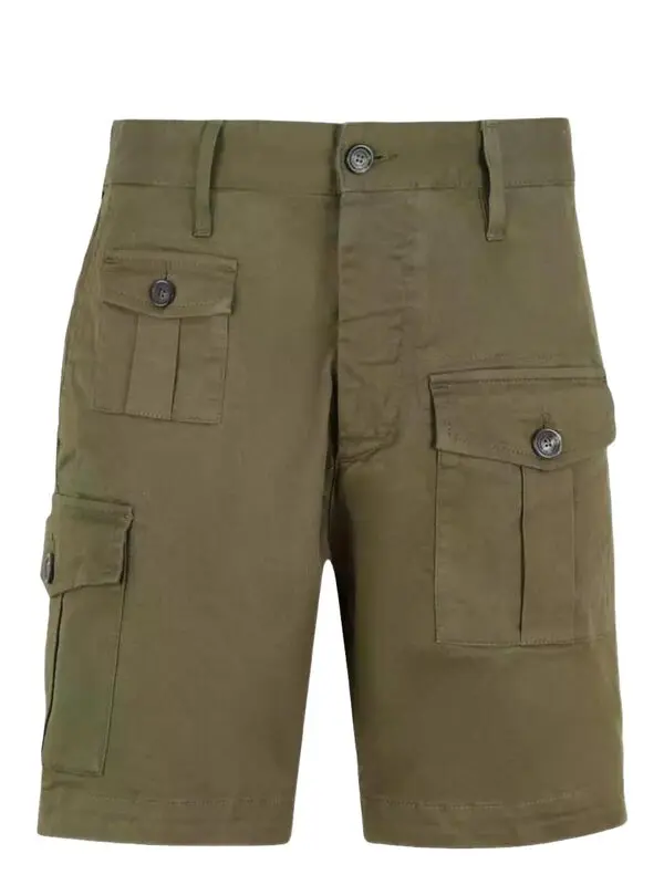 Dsquared2 Buttoned Cargo Shorts - Green