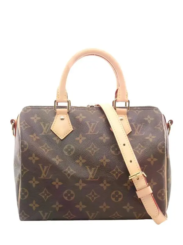 LOUIS VUITTON 2021-2026 Monogram Speedy Bandouliere 25 Satchel - Brown
