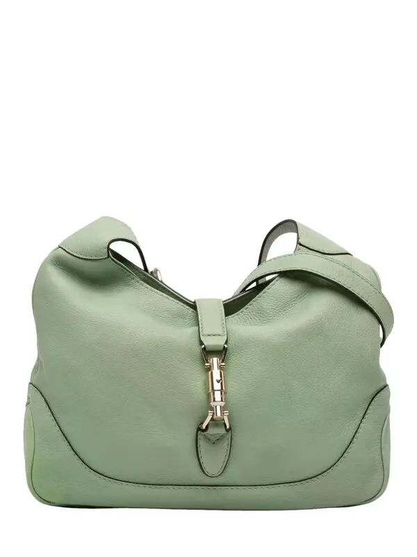 Gucci Calfskin Jackie O Bouvier Crossbody Bag - Green