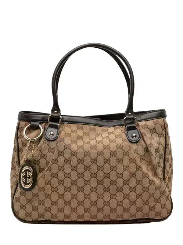 Gucci Gg Canvas Sukey Tote Bag - Brown
