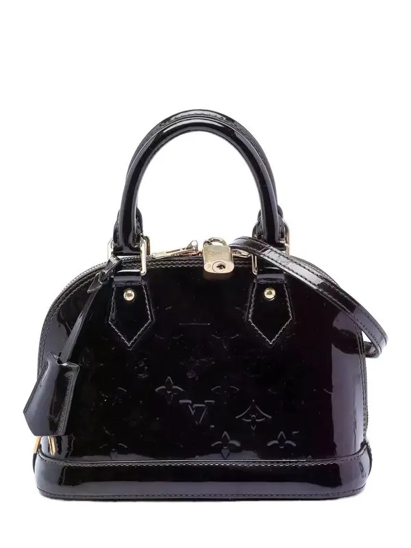 LOUIS VUITTON 2013 Monogram Vernis Alma Bb Satchel - Purple