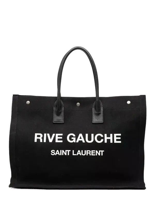 Saint Laurent 2019 Canvas Rive Gauche Tote Bag - Black