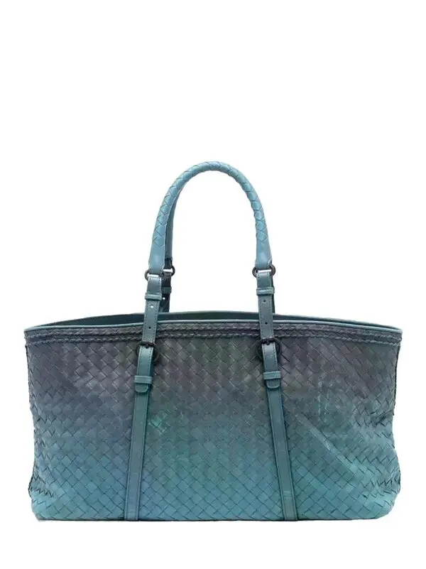 Bottega Veneta 2007 Ombre Nappa Intrecciato Tote Bag - Blue