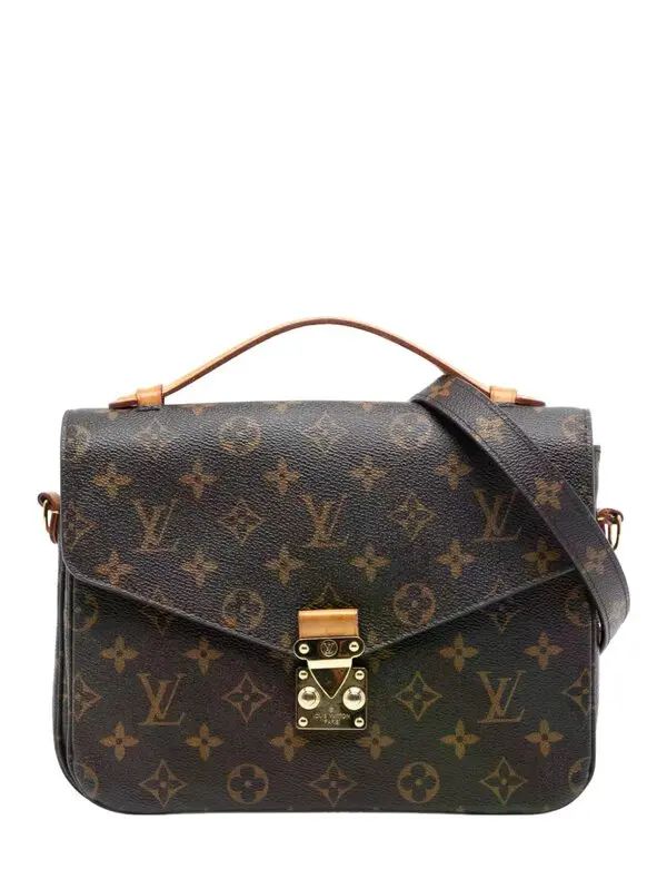 LOUIS VUITTON 2016 Monogram Pochette Metis Satchel - Brown