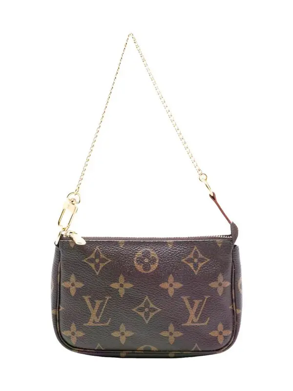 LOUIS VUITTON 2021 Monogram Mini Pochette Accessoires Handbag - Brown