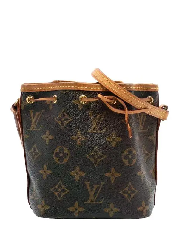 LOUIS VUITTON 2017 Monogram Nano Noe Bucket Bag - Brown