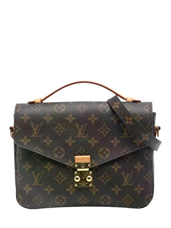 LOUIS VUITTON Monogram Pochette Metis Satchel - Brown