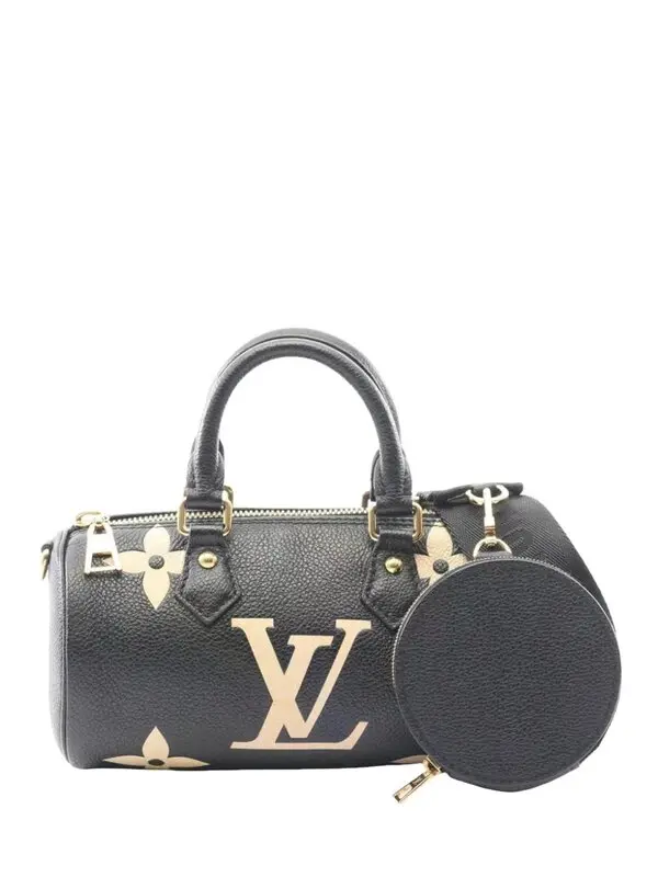 LOUIS VUITTON Monogram Empreinte Papillon Bb Satchel - Black