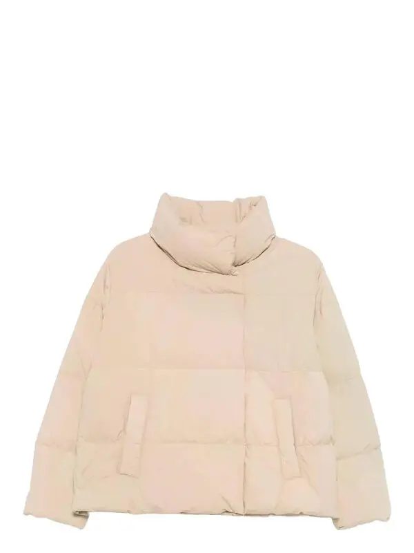 Max Mara Funnel-neck Quilted Jacket - Neutrals