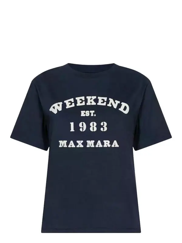 Max Mara Lettering Crew-neck T-shirt - Blue