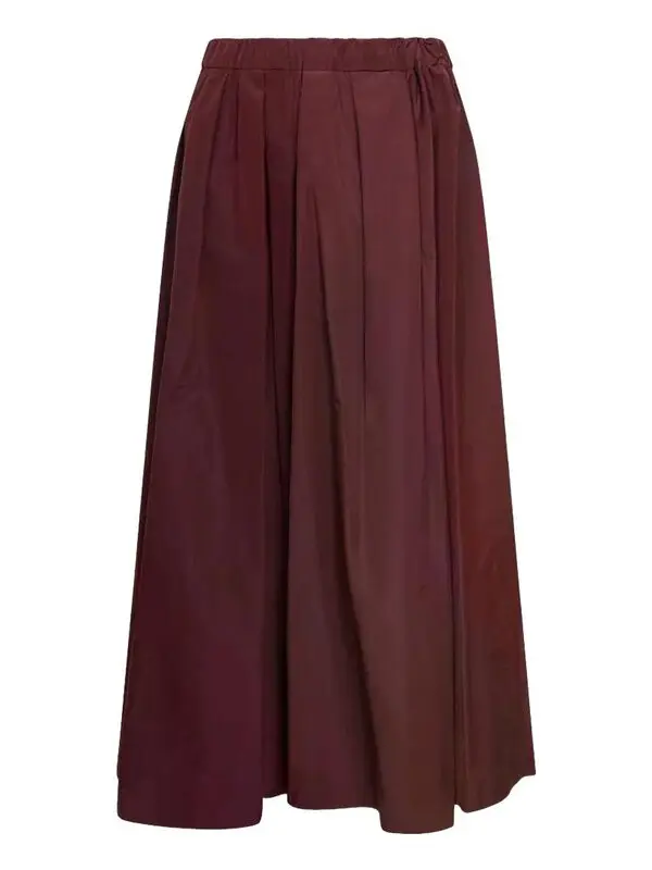 Max Mara Curvato Pleated Maxi Skirt - Red