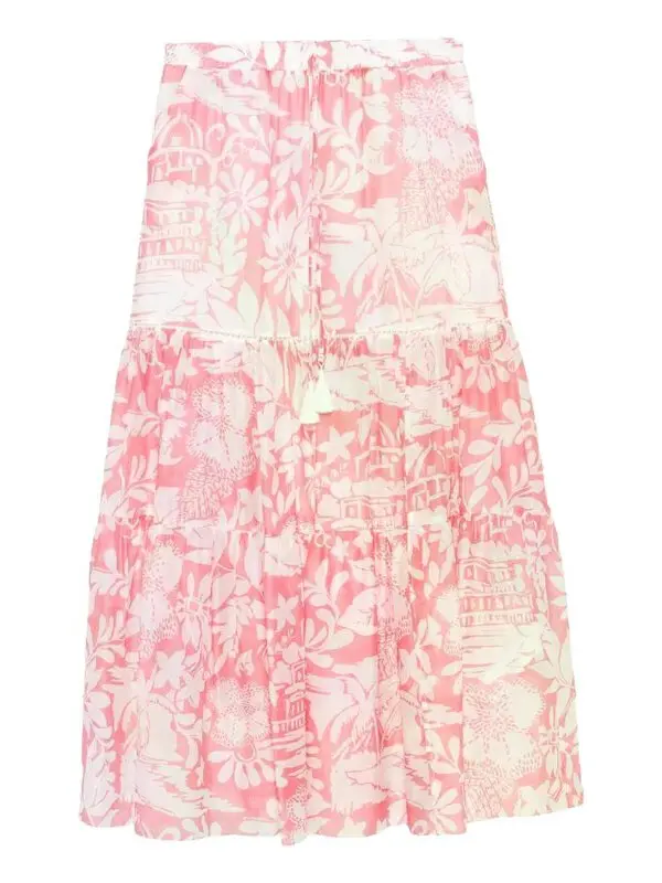 ERMANNO FIRENZE Floral-print Midi Skirt - Pink
