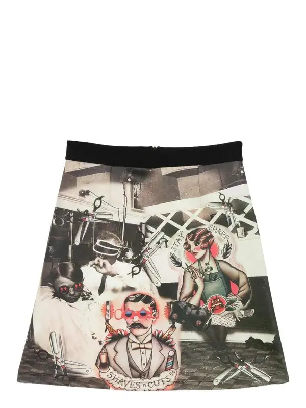THE ARTISTYLIST Graphic-print Mini Skirt - Grey