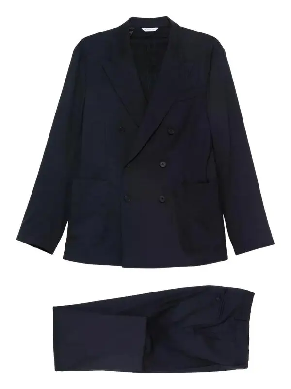 MANUEL RITZ Double-breasted Suit - Blue