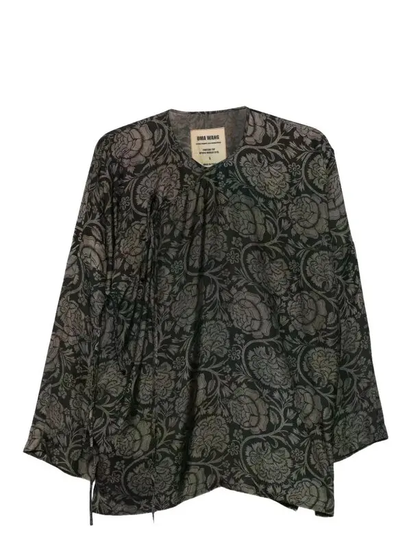 UMA WANG Tanesha Floral Blouse - Black