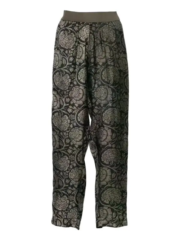 UMA WANG Palmer Floral Trousers - Black