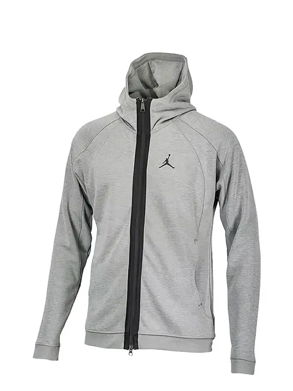 JORDAN Dri-fit Zip Fleece Hoodie - Grey
