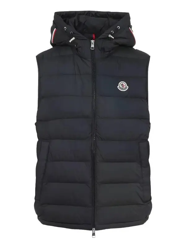 Moncler Quilted Hooded Vest - Blue