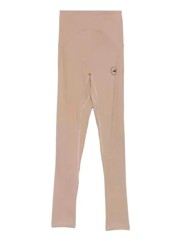 Adidas By Stella McCartney High-waisted Performance Trousers - Neutrals