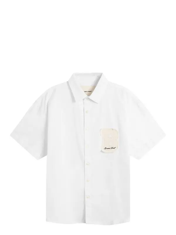 BRAM'S FRUIT Shortsleeve Varsity Shirt - White