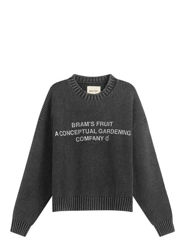 BRAM'S FRUIT Stamp Knit - Charcoal