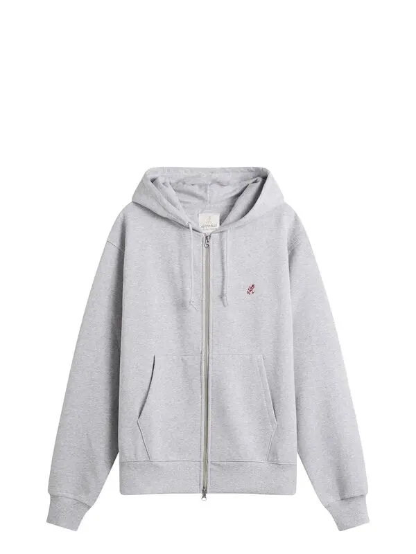 Gramicci One Point Zip Hoodie - Heather Grey