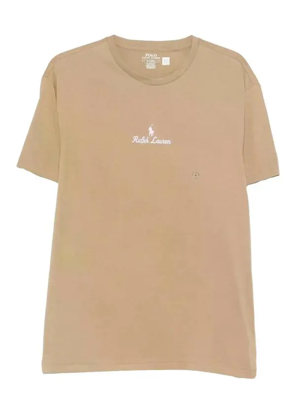Polo Ralph Lauren Embroidered-logo T-shirt - Neutrals