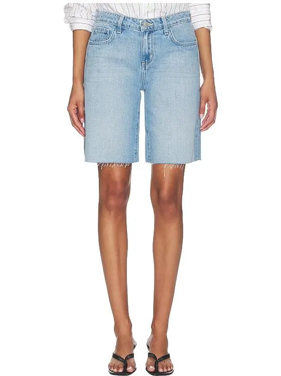 L'Agence River Mid Rise Bermuda Short - Blue