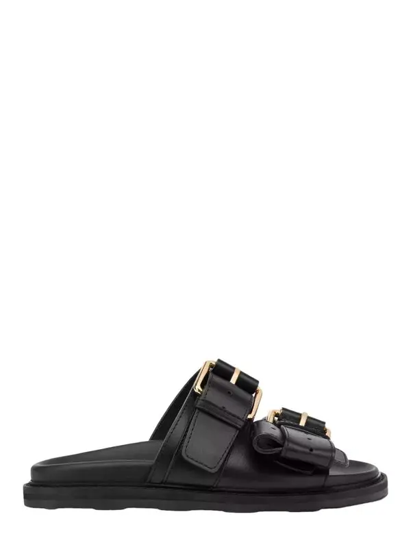 Moschino Buckle-embellished Sandals - Black