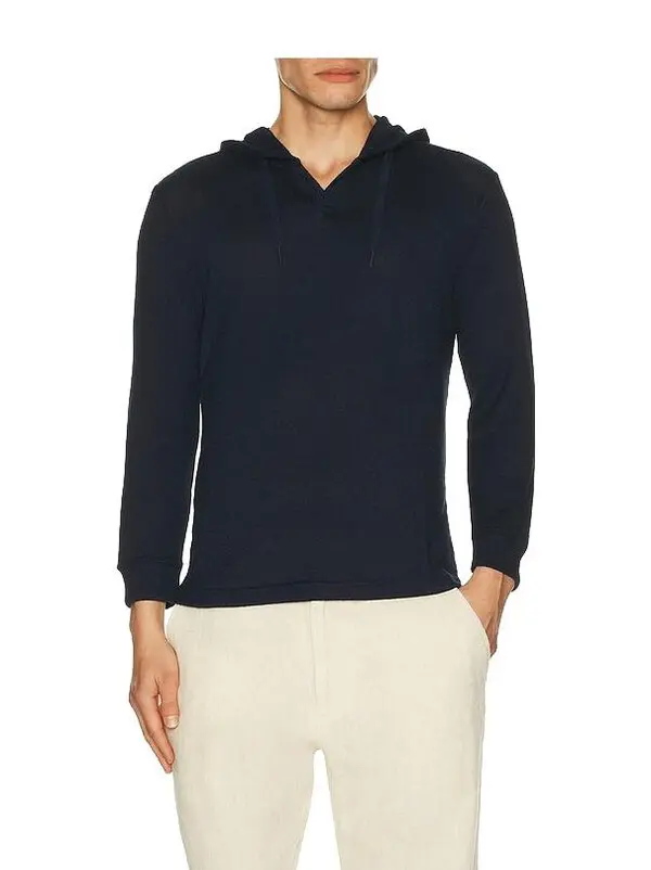 VINTAGE SUMMER Boucle Jersey Hoodie - Blue