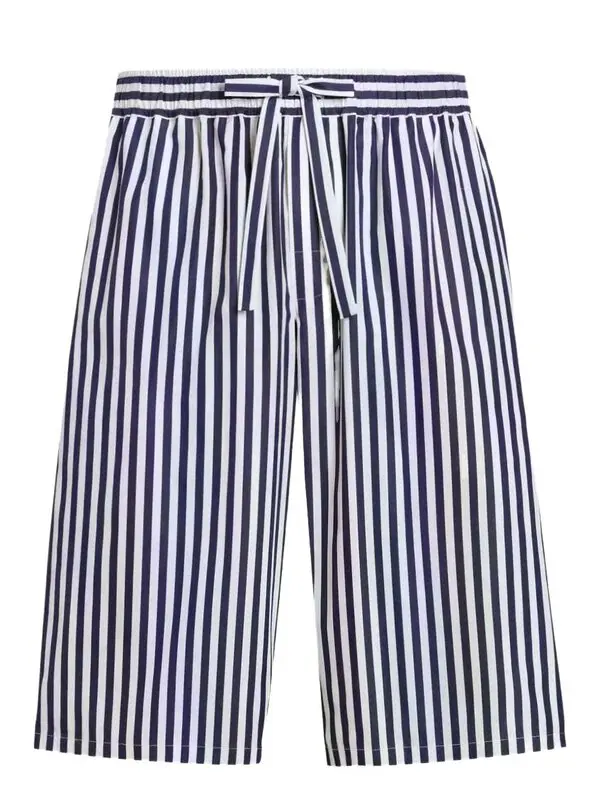Dolce & Gabbana Striped Poplin Bermuda Shorts - Blue