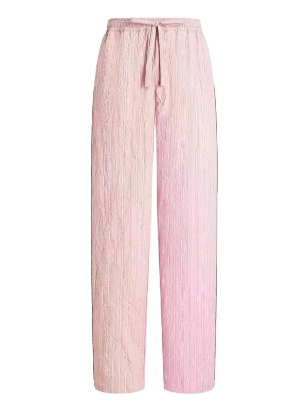 Dolce & Gabbana Crinkled Striped Vanity Trousers - Pink