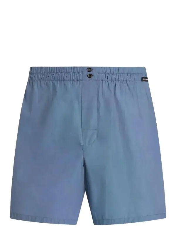 Dolce & Gabbana Cotton Poplin Boxer Shorts - Blue