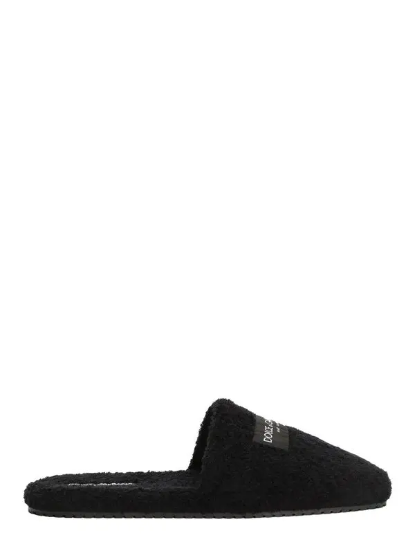 Dolce & Gabbana Dg Hotel Terry Slippers - Black