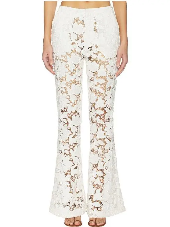 Tularosa Alino Lace Flare Pants - Ivory