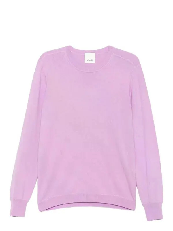ALLUDE Long Sleeve Sweater - Purple