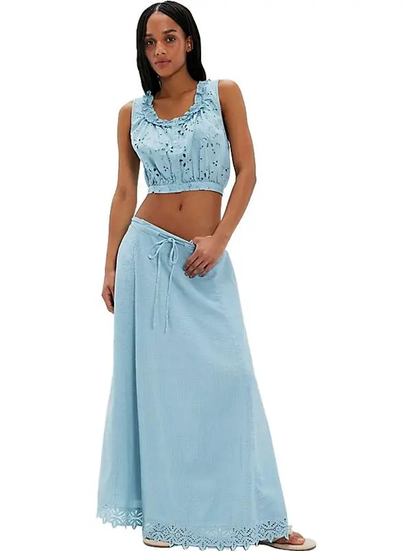 Free People Cotton Maxi Skirt Set - Dew Shine