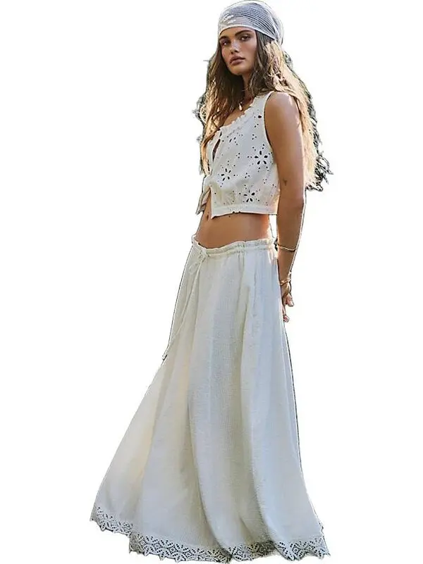 Free People Cotton Maxi Skirt Set - Sugar Swizzle