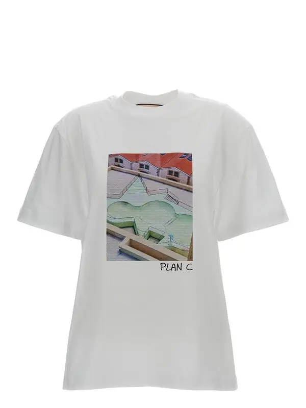 Plan C Printed T-shirt - Bianco