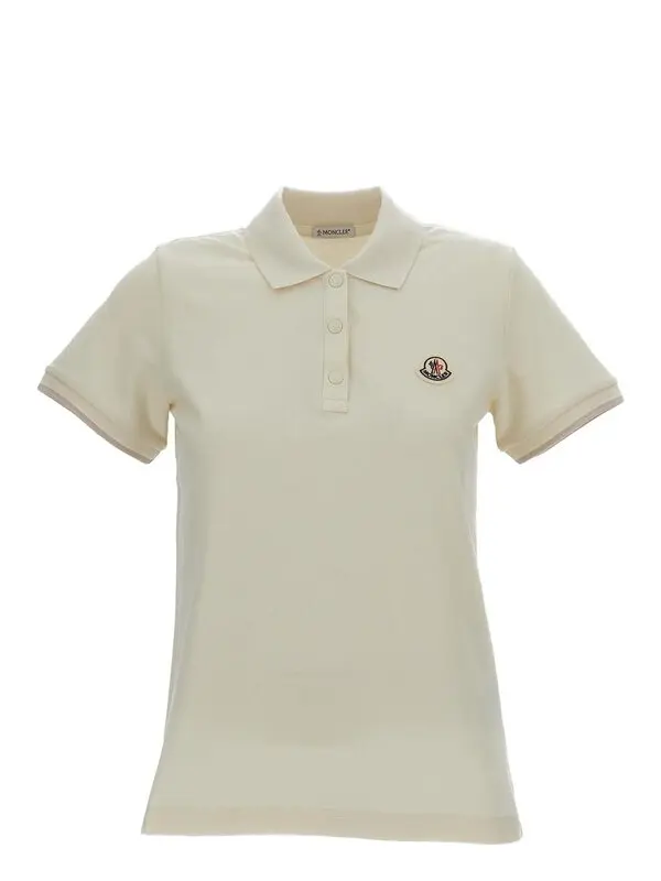 Moncler Pique Polo Shirt - Beige